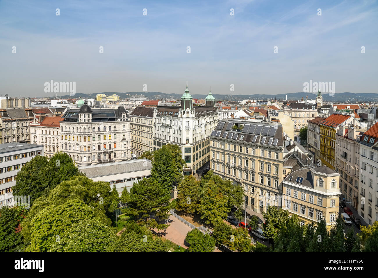 Aerial View Of Vienna City Skyline Stock Photo - Alamy
