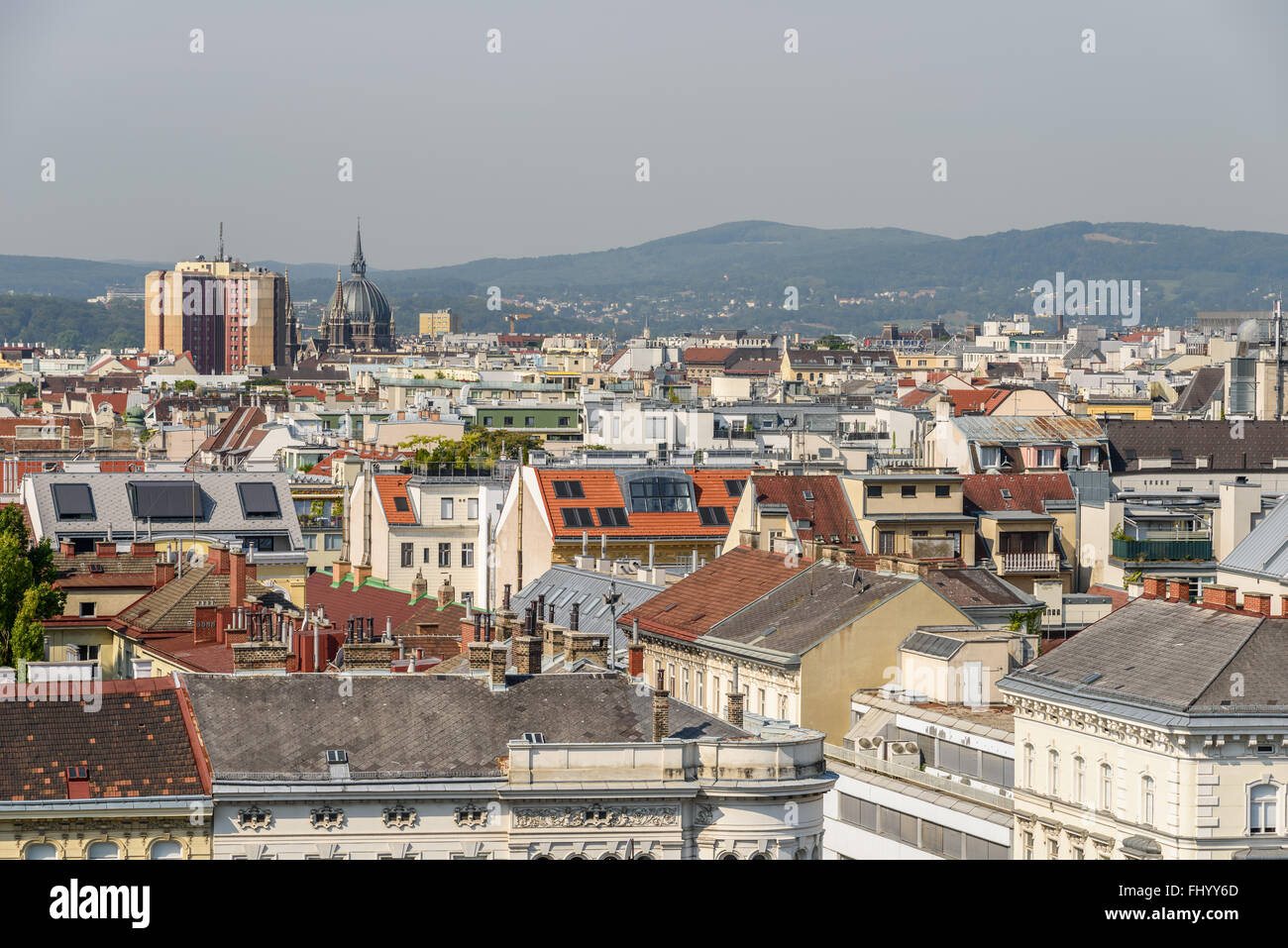 Aerial View Of Vienna City Skyline Stock Photo - Alamy
