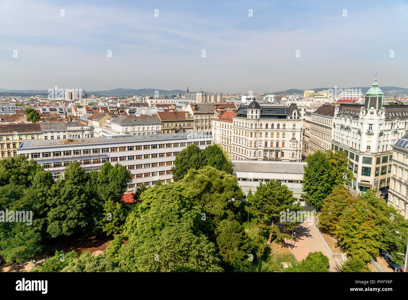 Aerial View Of Vienna City Skyline Stock Photo - Alamy