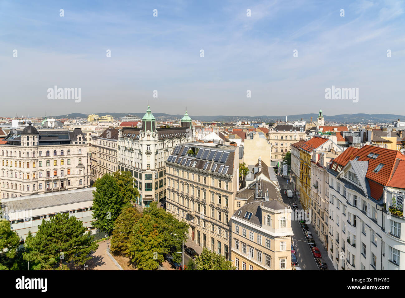 Aerial View Of Vienna City Skyline Stock Photo - Alamy