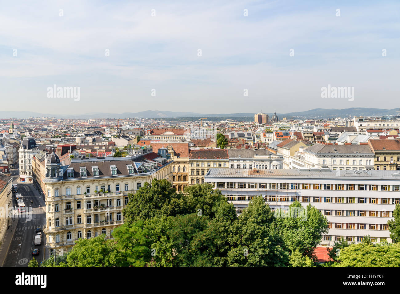 Aerial View Of Vienna City Skyline Stock Photo - Alamy