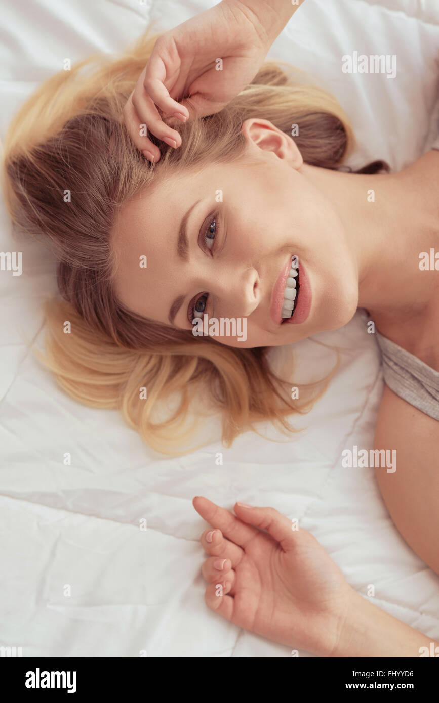 Waking up with the smile Stock Photo - Alamy