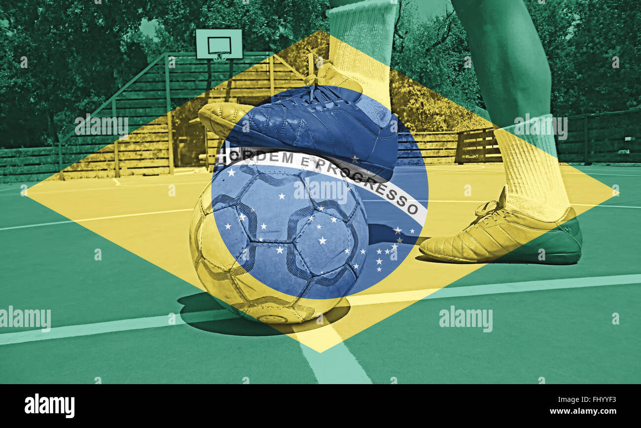 Flag of Brazil, football, ball, background, texture Stock Photo - Alamy