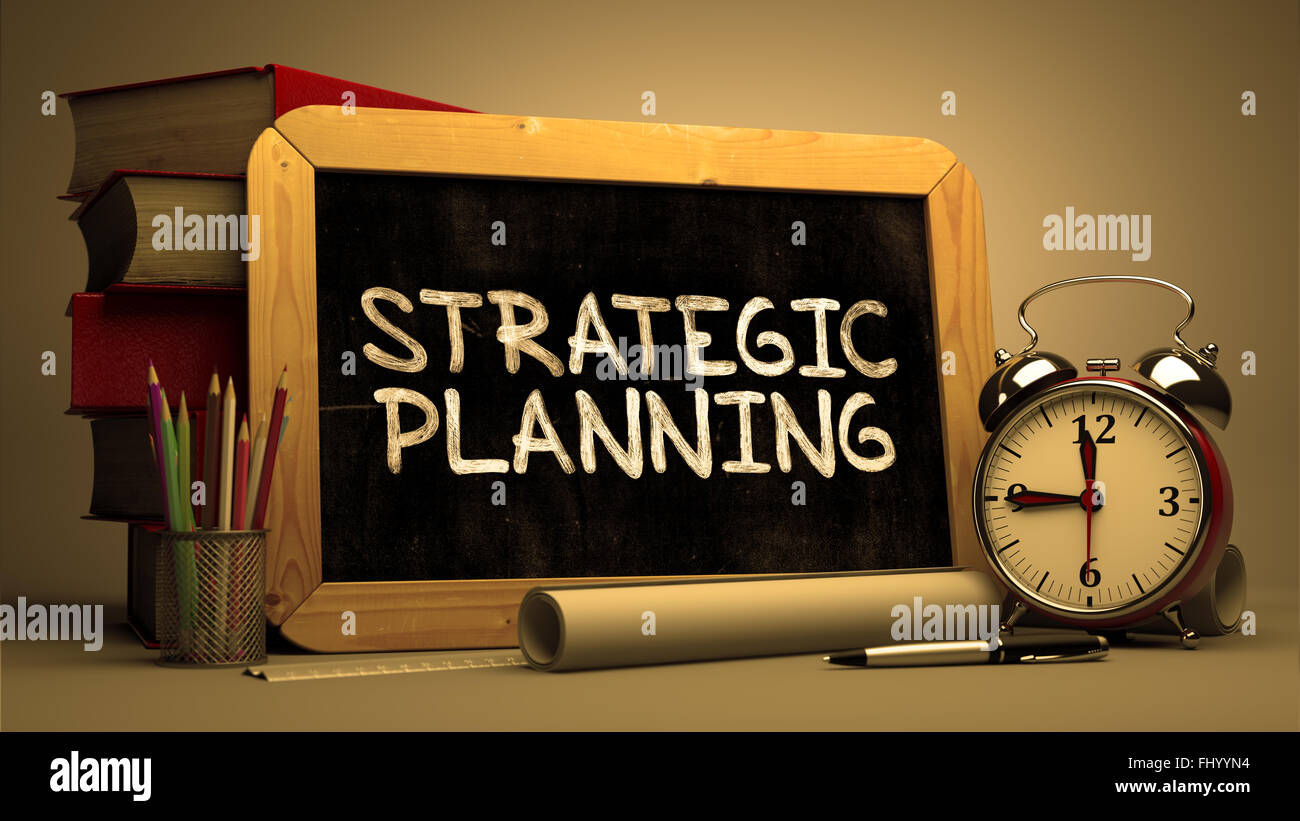 Strategic Planning - Chalkboard with Hand Drawn Text Stock Photo - Alamy