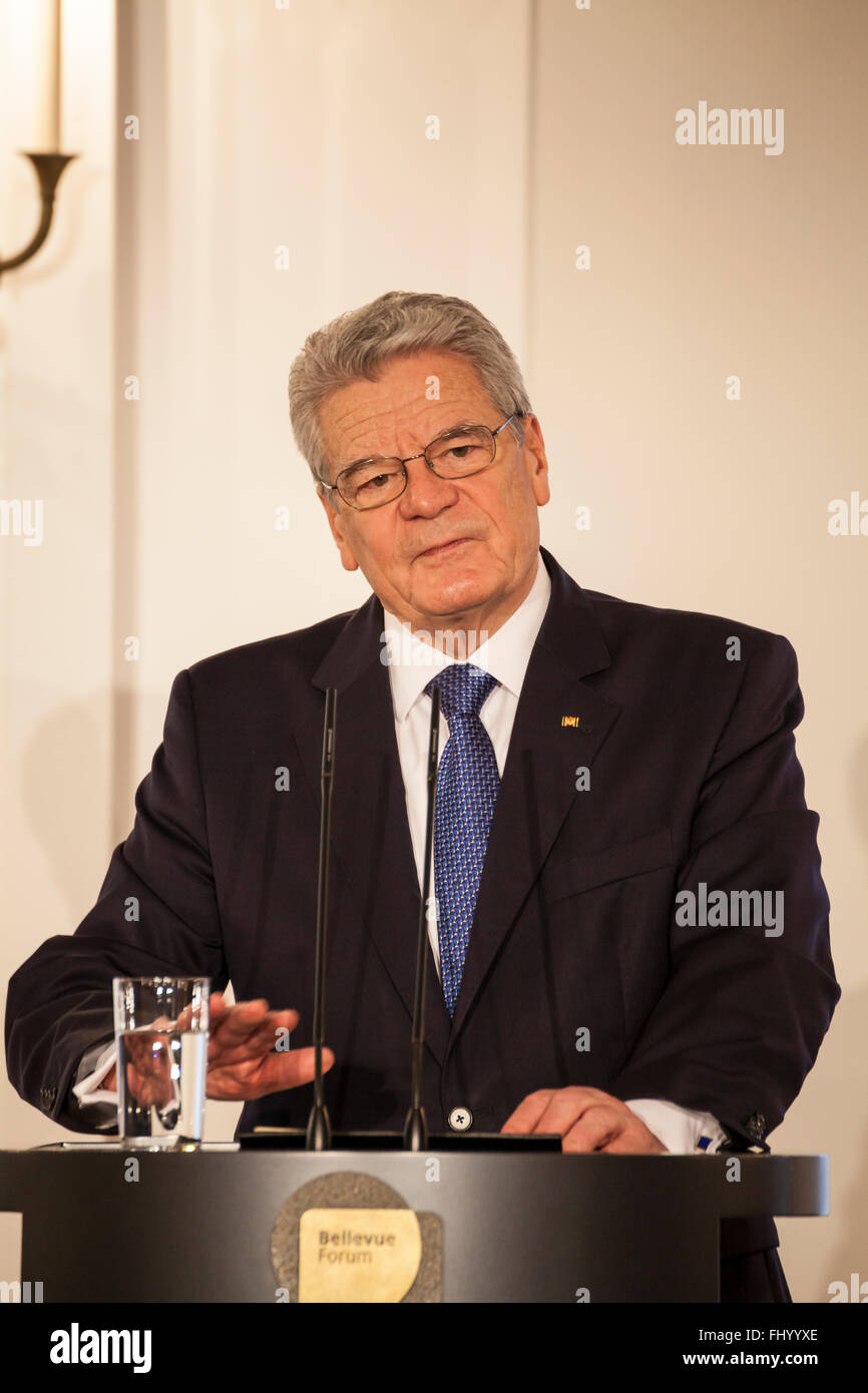 German federal president Joachim Gauck in castle Bellevue at 26th of ...