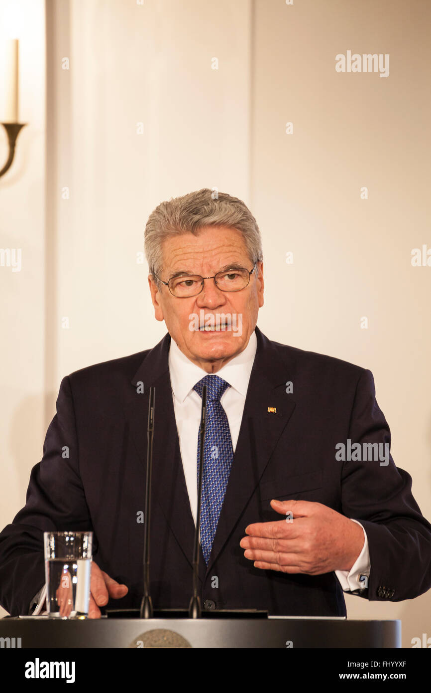 German federal president Joachim Gauck in castle Bellevue at 26th of ...