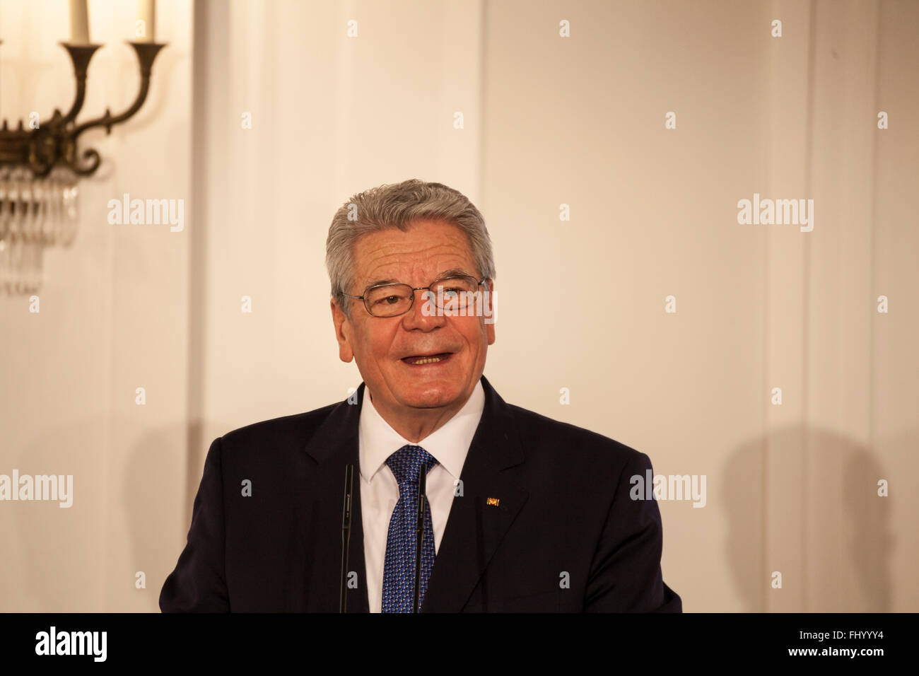 German federal president Joachim Gauck in castle Bellevue at 26th of ...