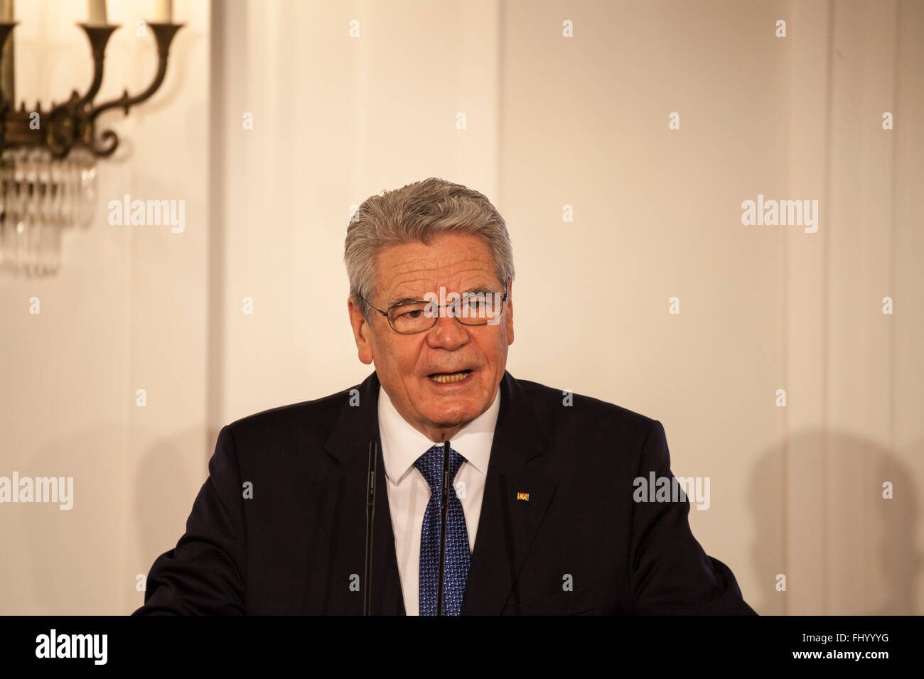 German federal president Joachim Gauck in castle Bellevue at 26th of ...