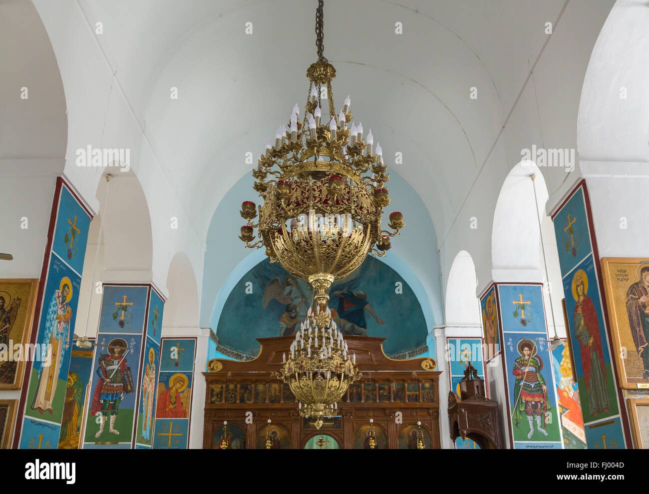 Greek orthodox church interior hi-res stock photography and images - Alamy