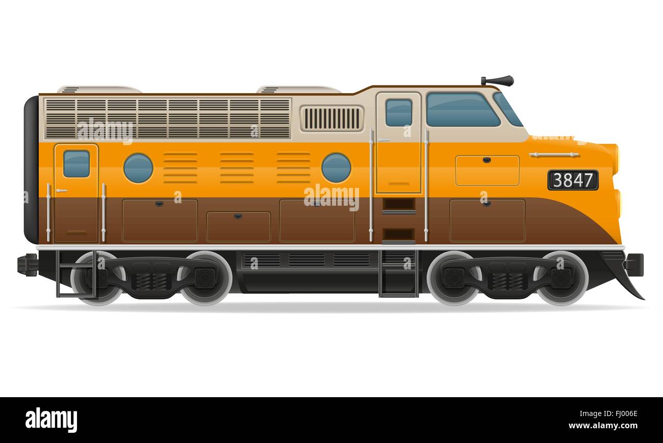railway locomotive train vector illustration isolated on white ...