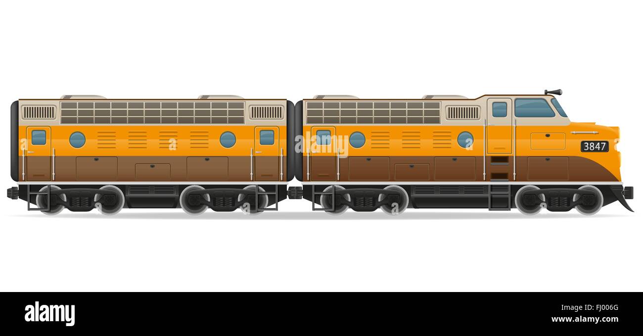 railway locomotive train vector illustration isolated on white ...