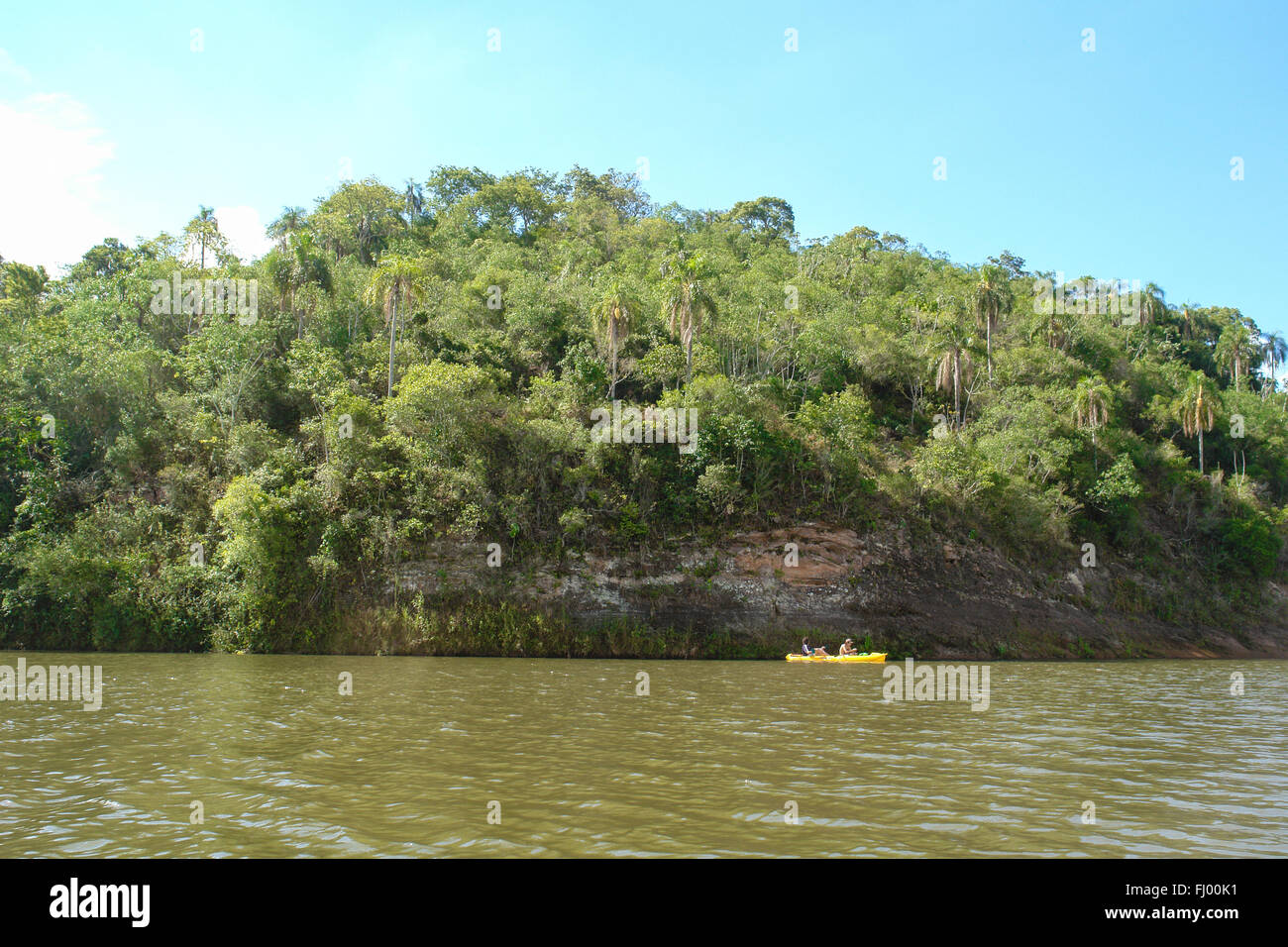 Kayaking in the river Parana Stock Photo - Alamy