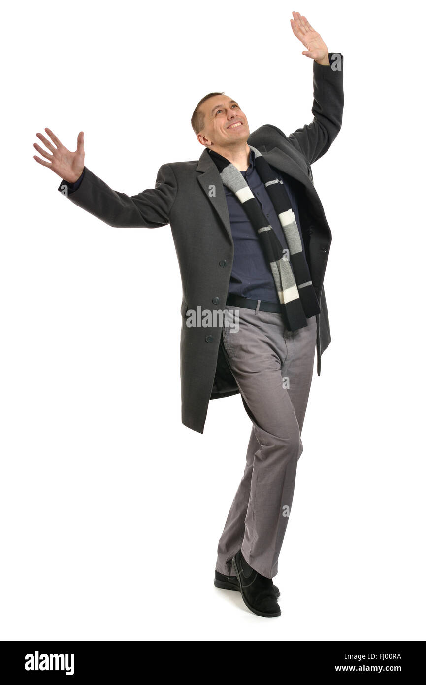 man with hands up Stock Photo - Alamy