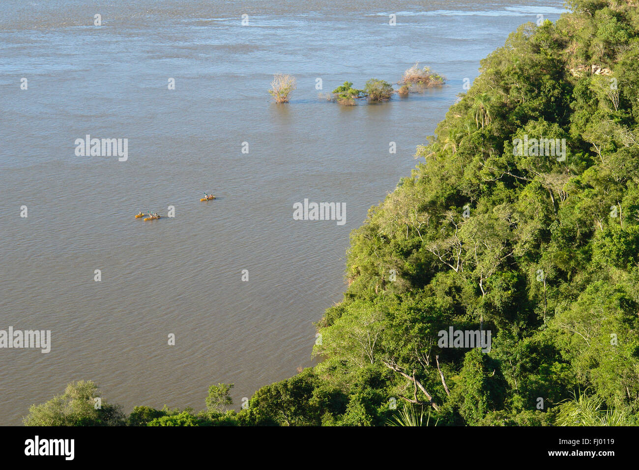 Kayaking in the river Parana Stock Photo - Alamy