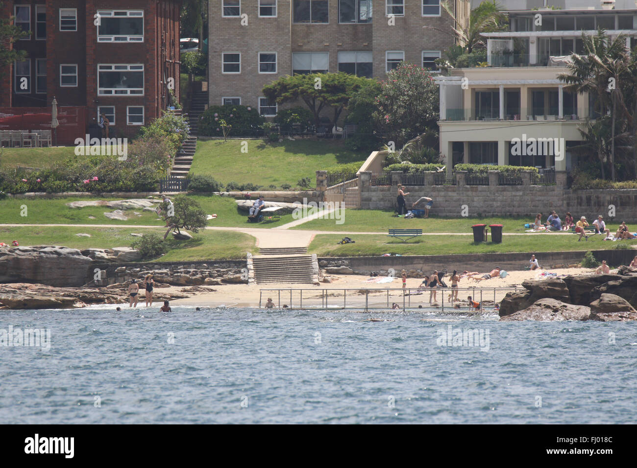 Fairlight Beach, Manly viewed from Sydney Harbour Stock Photo - Alamy