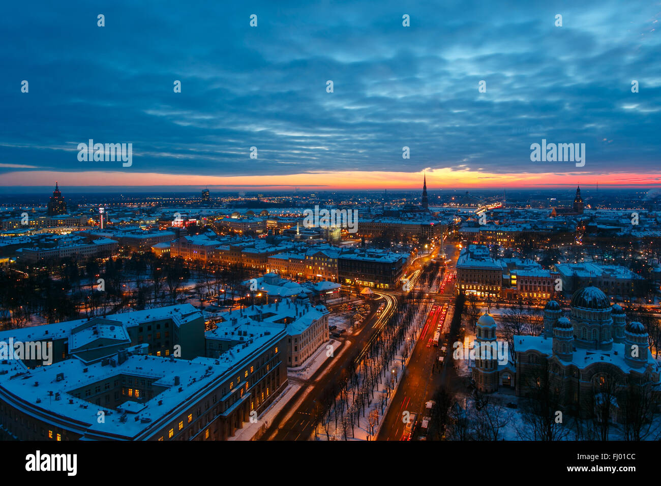 Riga sunset hi-res stock photography and images - Alamy