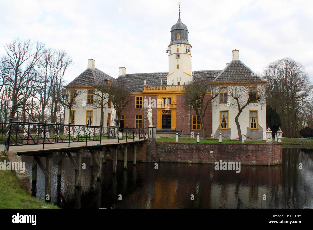 Slochteren. February-16-2016. Estate Fraeylemaborg from the 13th ...