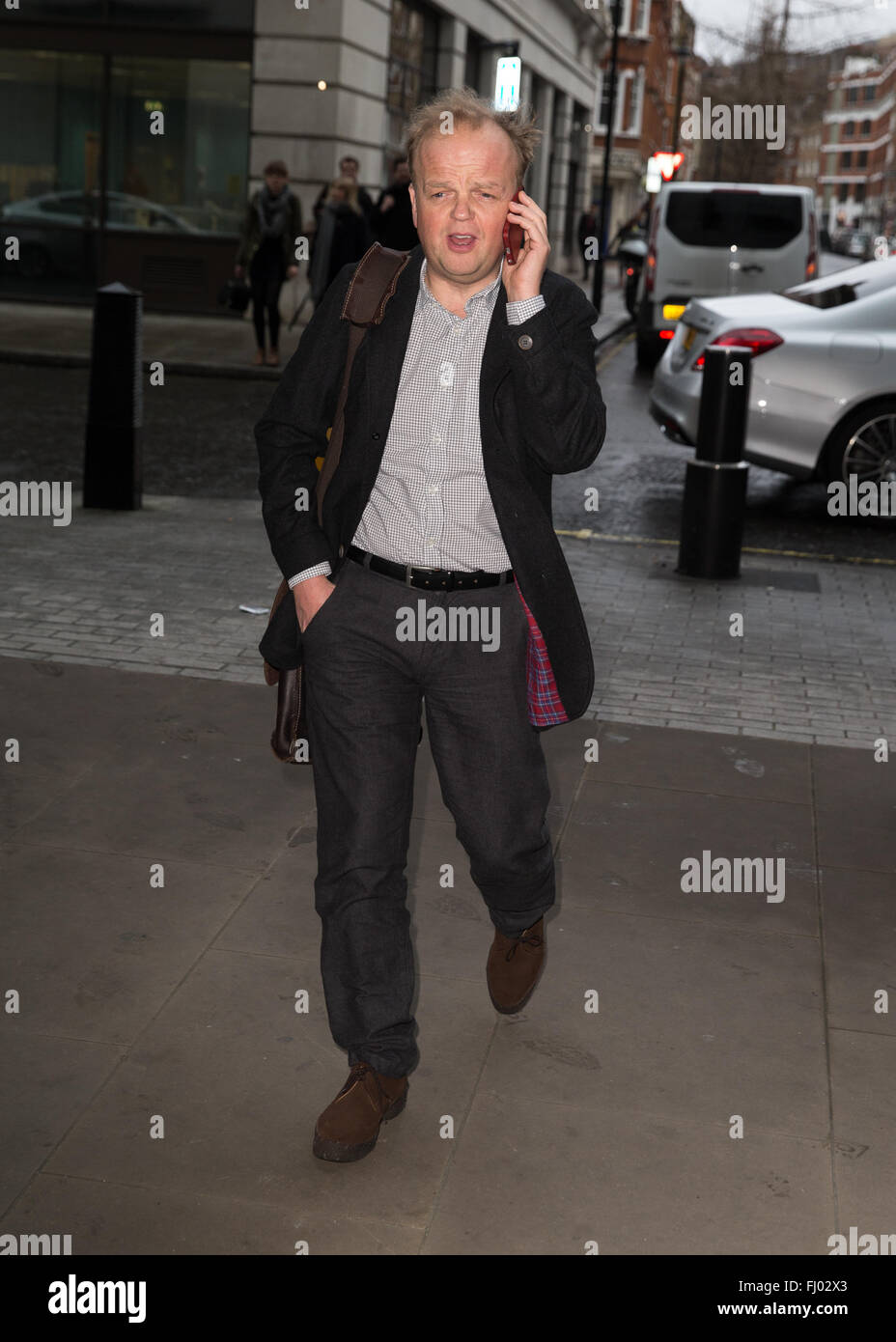 Toby Jones arrives at the BBC studios to promote his new film 'Dad's ...