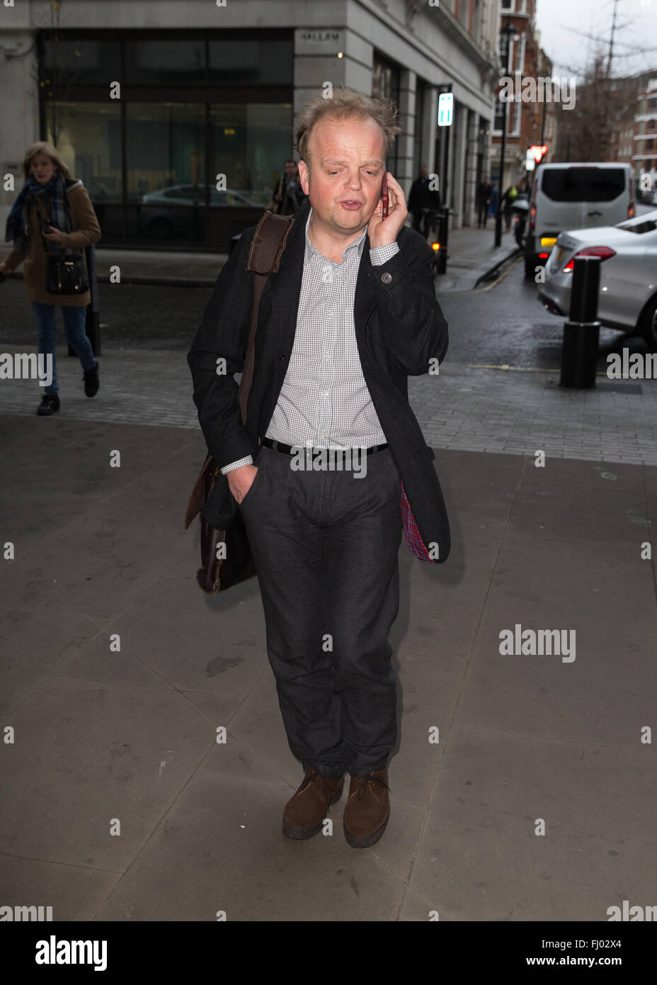 Toby Jones arrives at the BBC studios to promote his new film 'Dad's ...