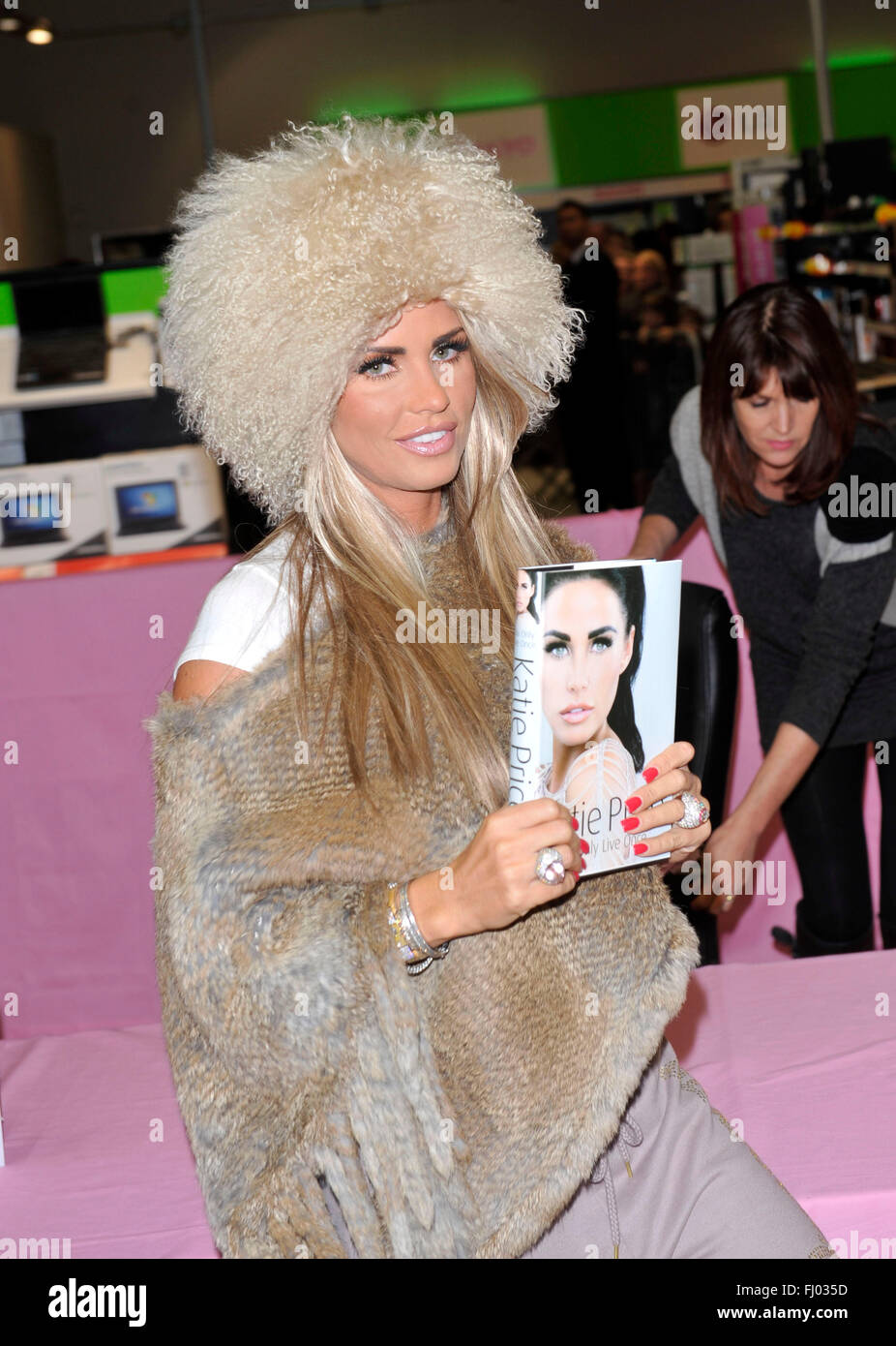 Katie Price, AKA Jordan signing copies of her latest autobiography, You ...