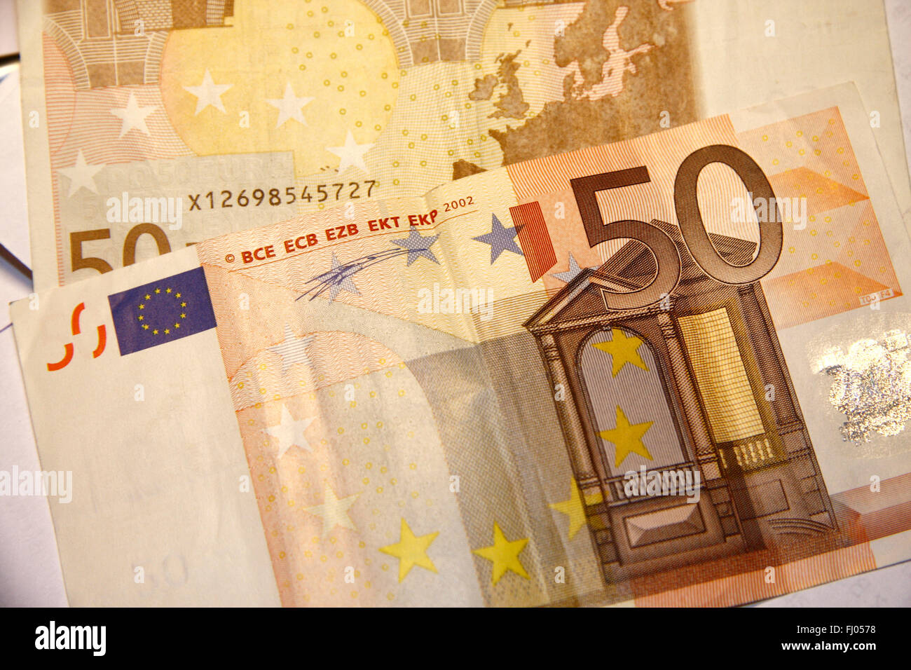 50 Euro-Scheine - Symbolbild Geld Stock Photo - Alamy