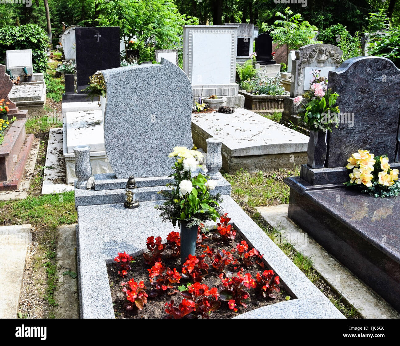 Tombstones in the cemetery Stock Photo - Alamy