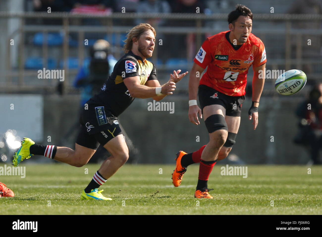 Tokyo, Japan. 27th Feb, 2016. Faf de Klerk (Lions) Rugby : Super Rugby ...