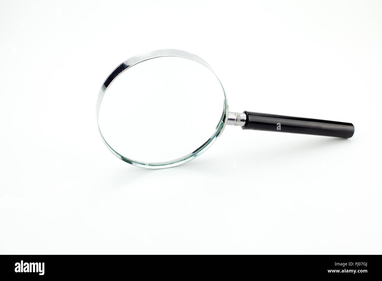 Magnifier glass isolated on white (isometric view Stock Photo - Alamy