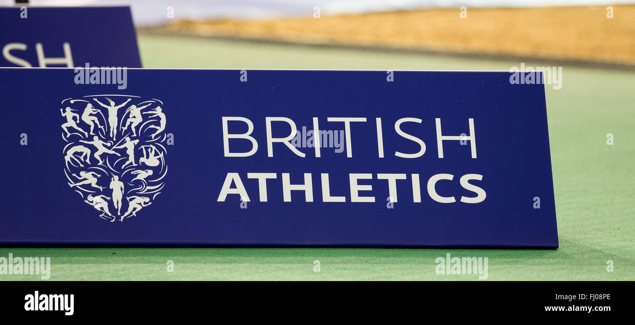 Uk athletics sign hi-res stock photography and images - Alamy