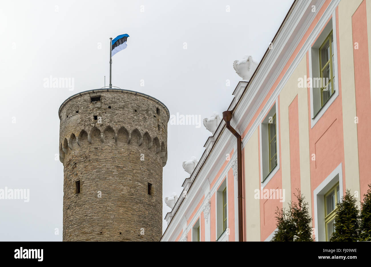 Pikk Hermann or Tall Hermann, tower of the Toompea Castle, on Toompea ...
