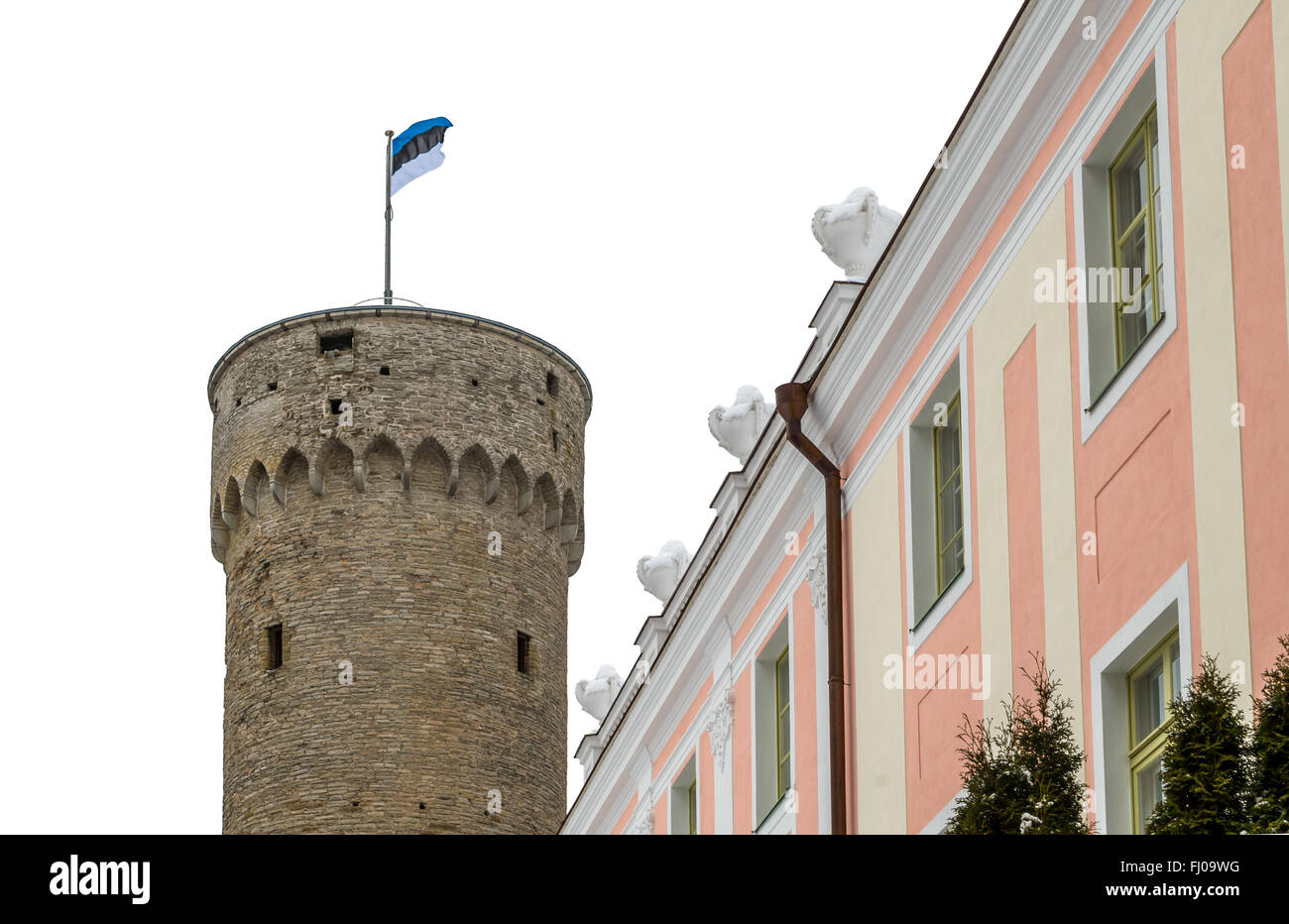 Pikk Hermann or Tall Hermann, tower of the Toompea Castle, on Toompea ...