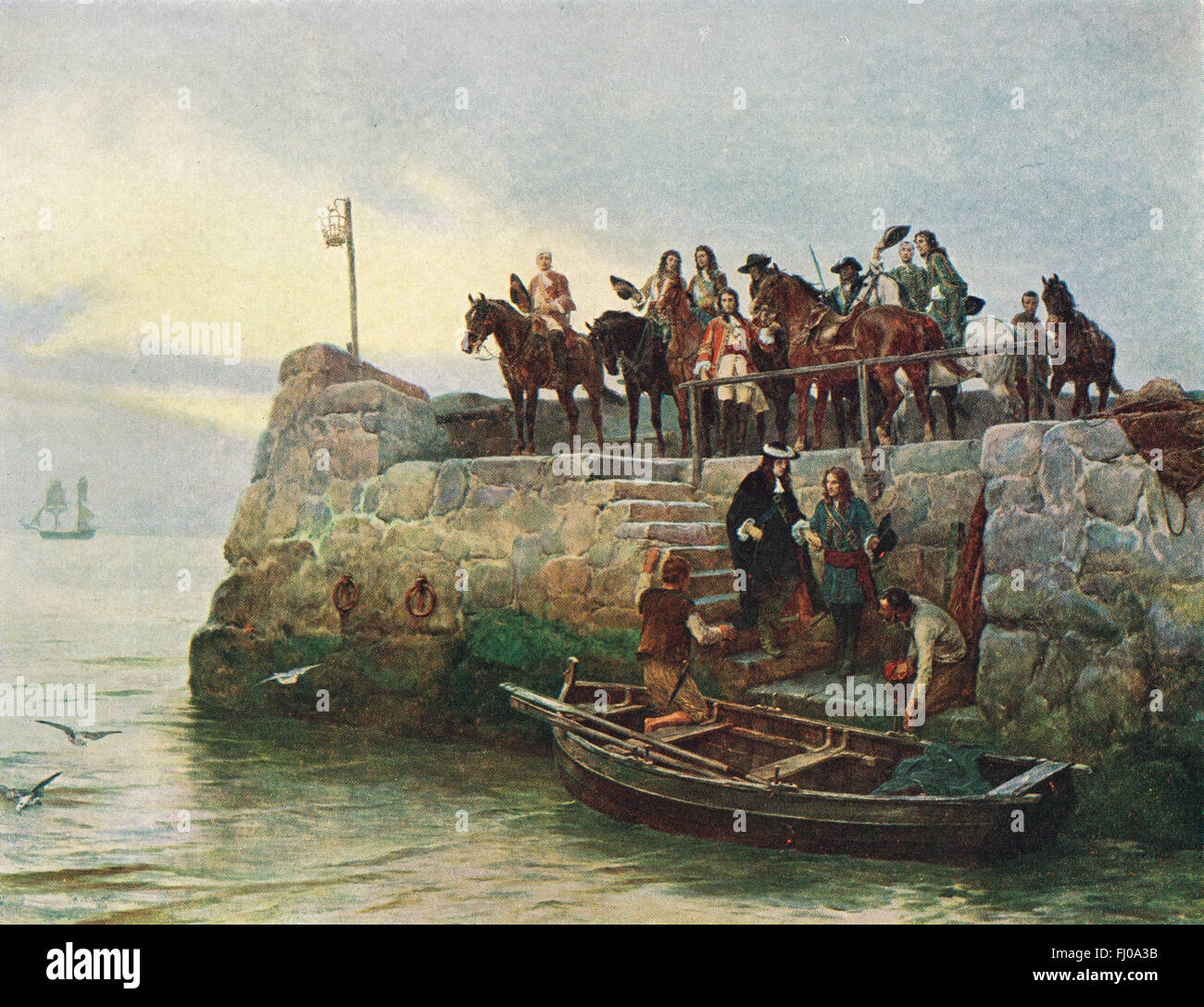 Flight of James II after The Battle of the Boyne 1690 Stock Photo - Alamy