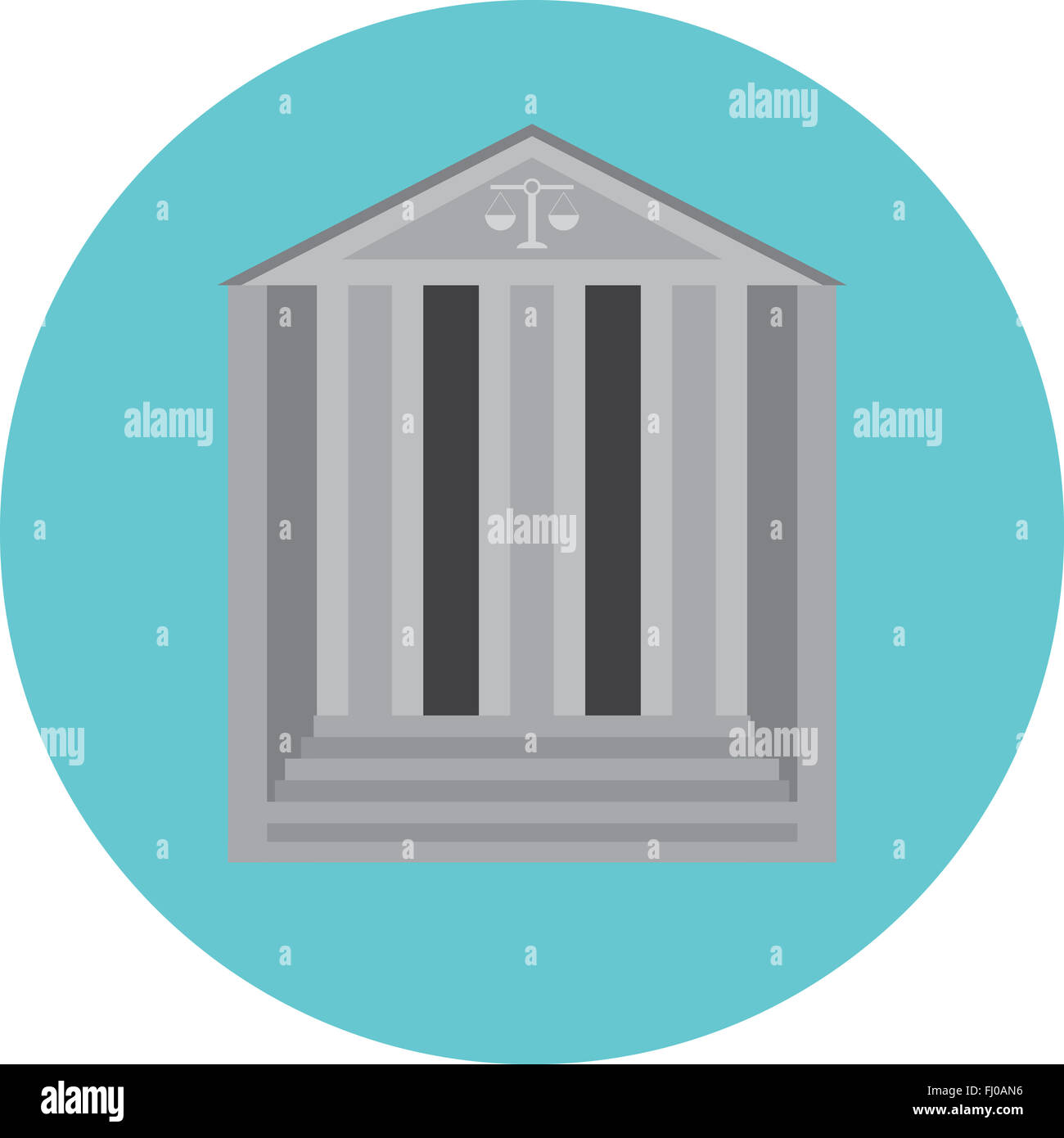 Courthouse concept icon. Courtroom and court, lawyer and law ...