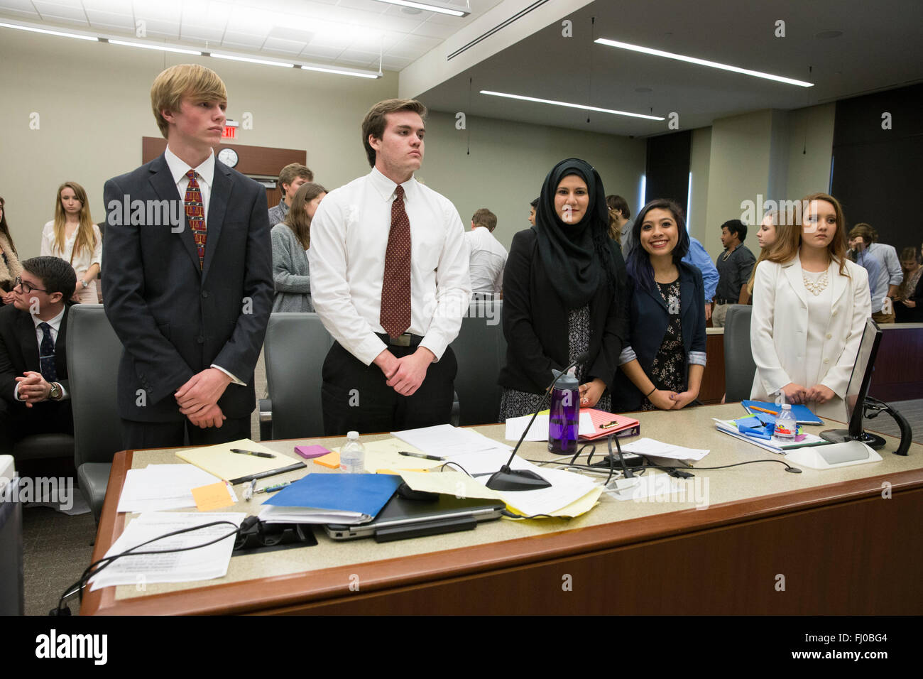 High school students serving prosecuting hi-res stock photography and ...
