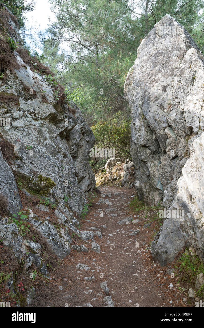 Path to Seven Springs, Rhodes, Greece Stock Photo - Alamy