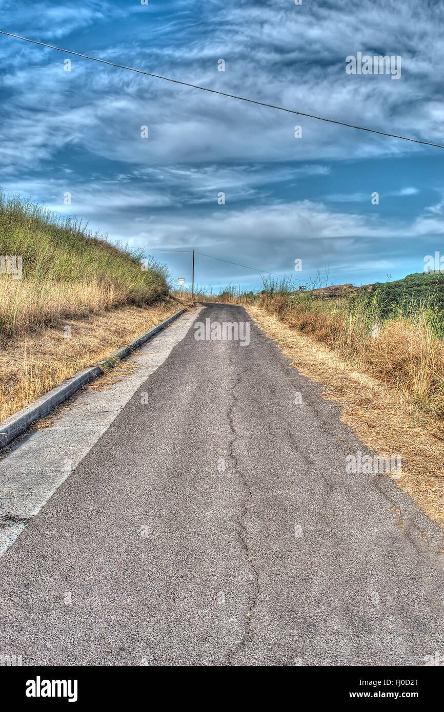 country road in hdr tone Stock Photo - Alamy
