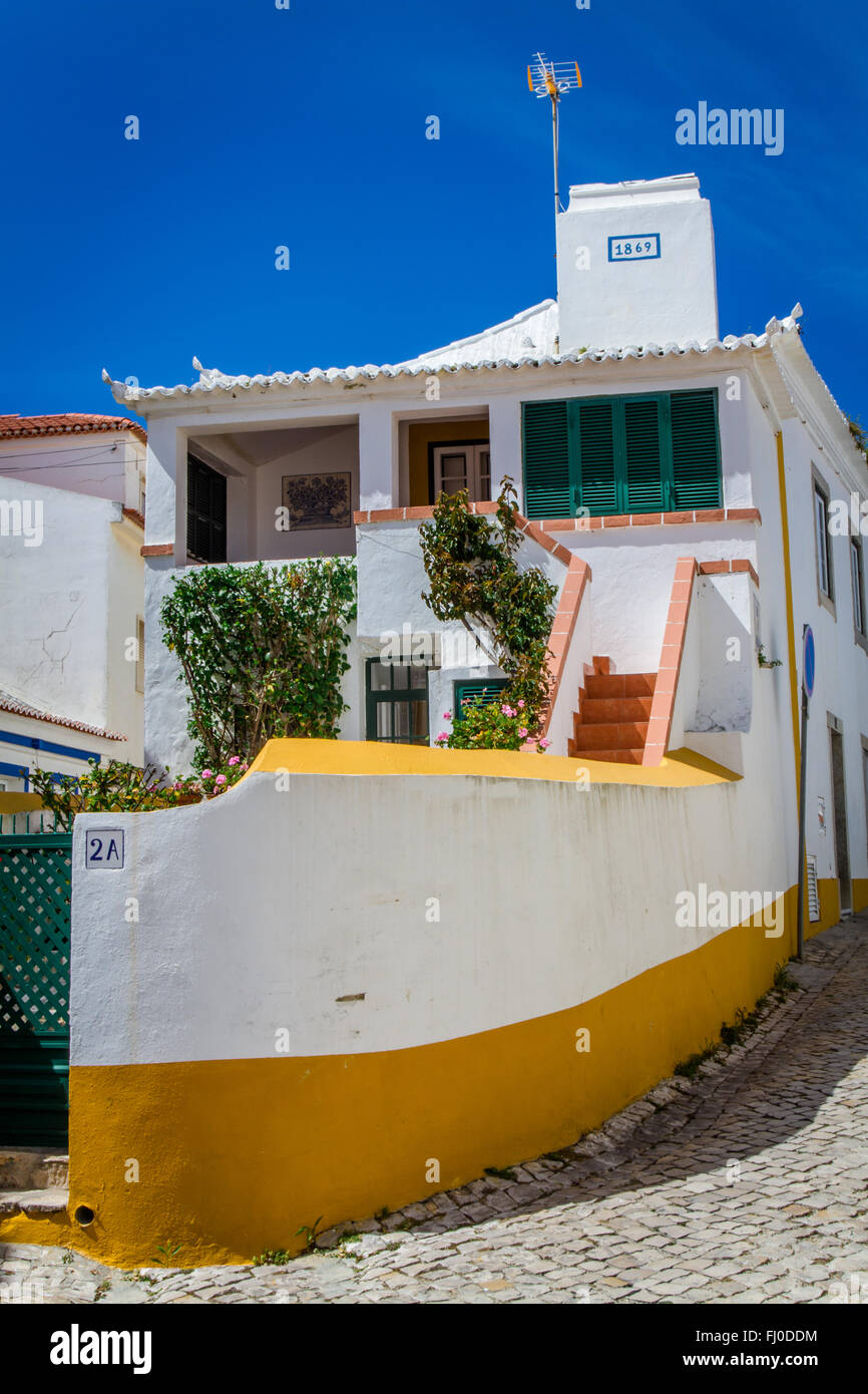 Boat shaped house in Ericeira, Portugal Stock Photo - Alamy