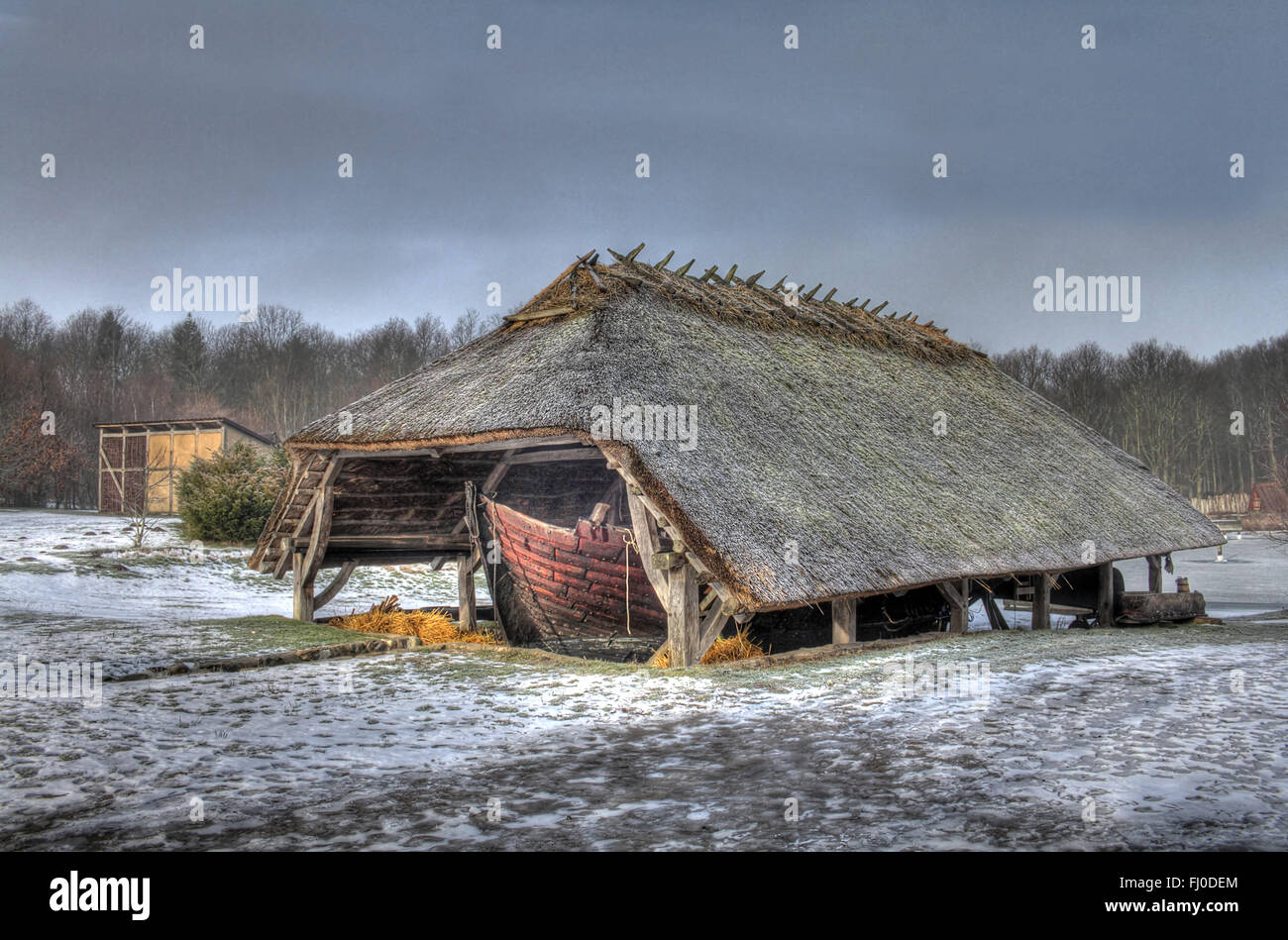 Medieval Village - shipbuilding Stock Photo - Alamy