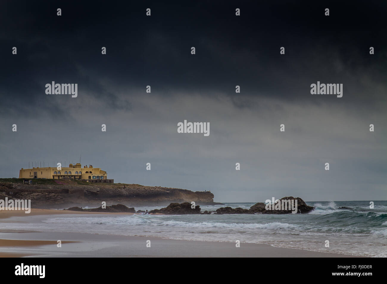 Hotel Forteleza Do Guincho viewed from Guincho Beach Stock Photo - Alamy