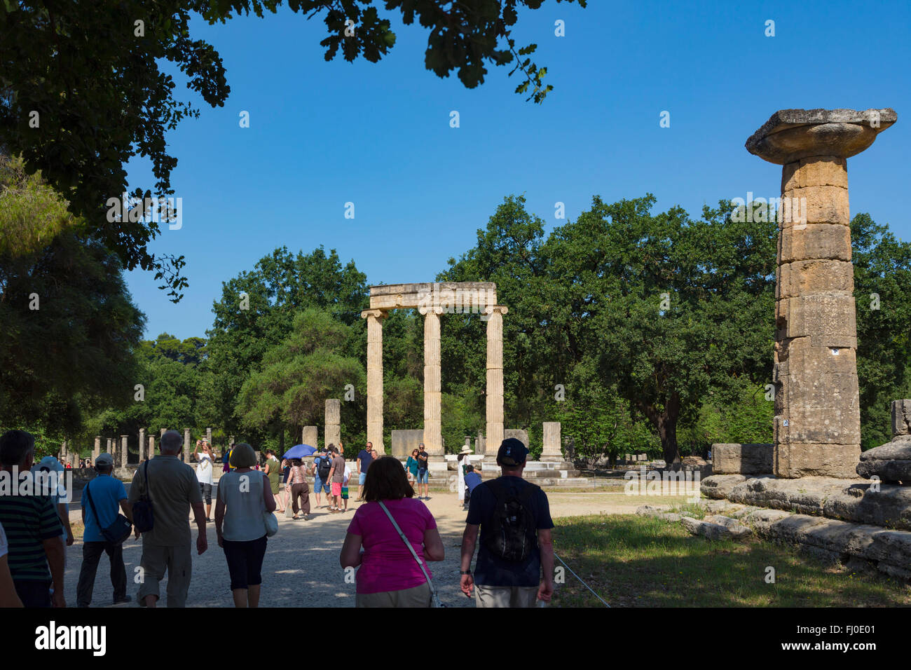 Olympia, Peloponnese, Greece. Ancient Olympia. The Philippeion, 4th ...
