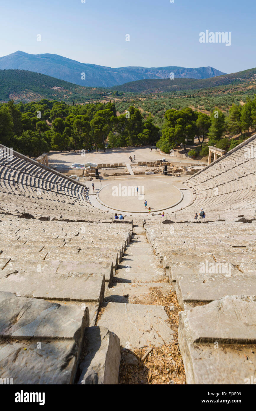 Greece Peloponnese Epidaurus Theater High Resolution Stock Photography ...