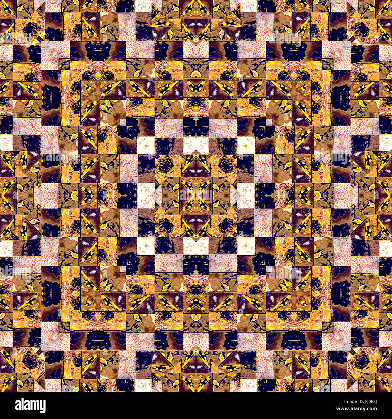 Digital collage technique complex geometric check style grunge seamless ...