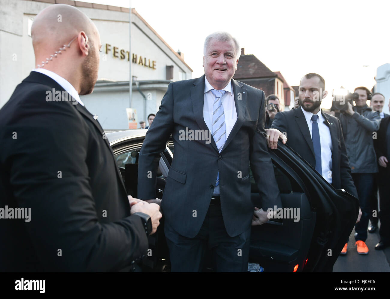 Ludwigshafen, Germany. 27th Feb, 2016. Bavarian premier and CSU leader ...