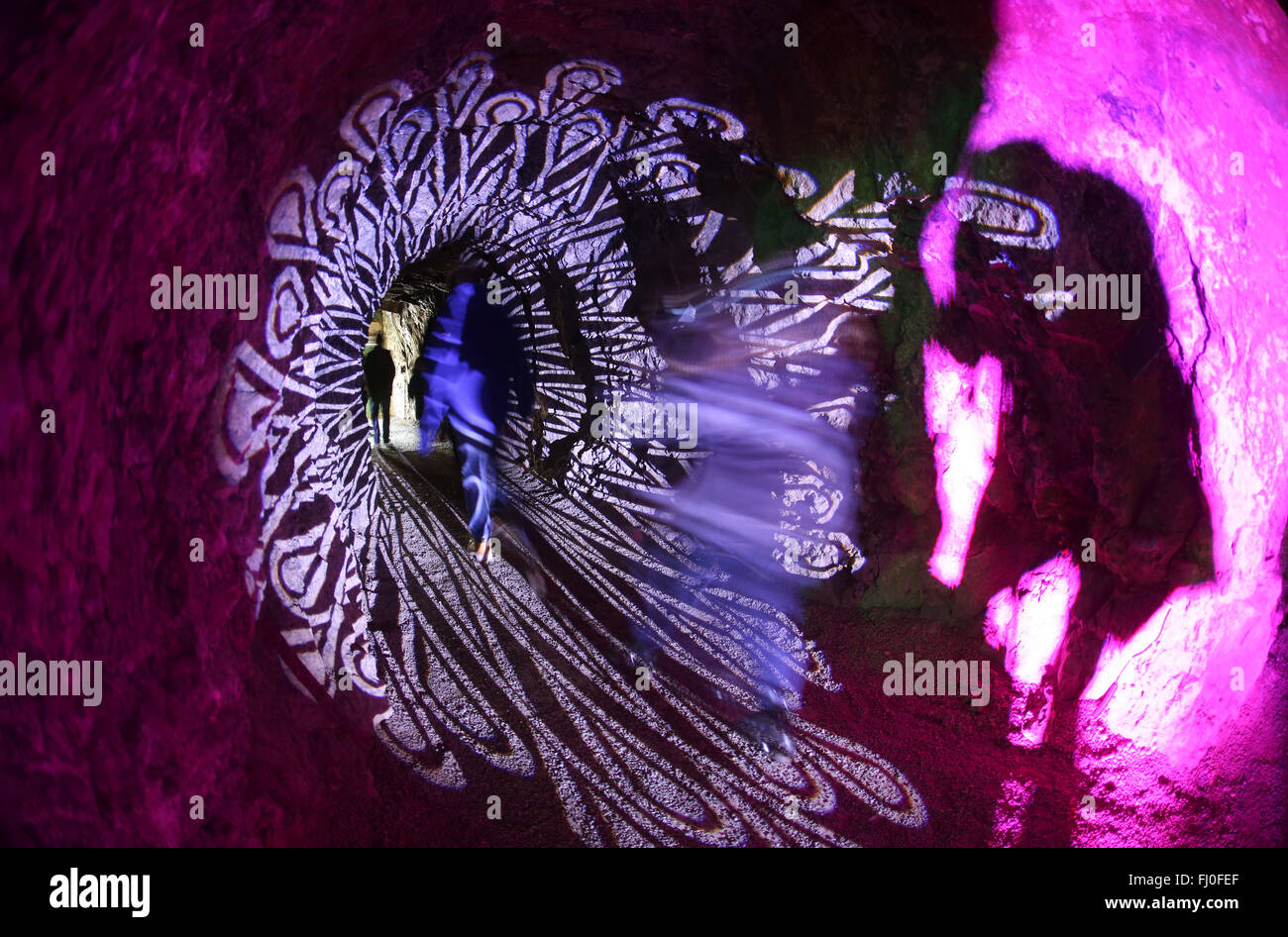 Iserlohn, Germany. 27th Feb, 2016. A visitor walks through an ...