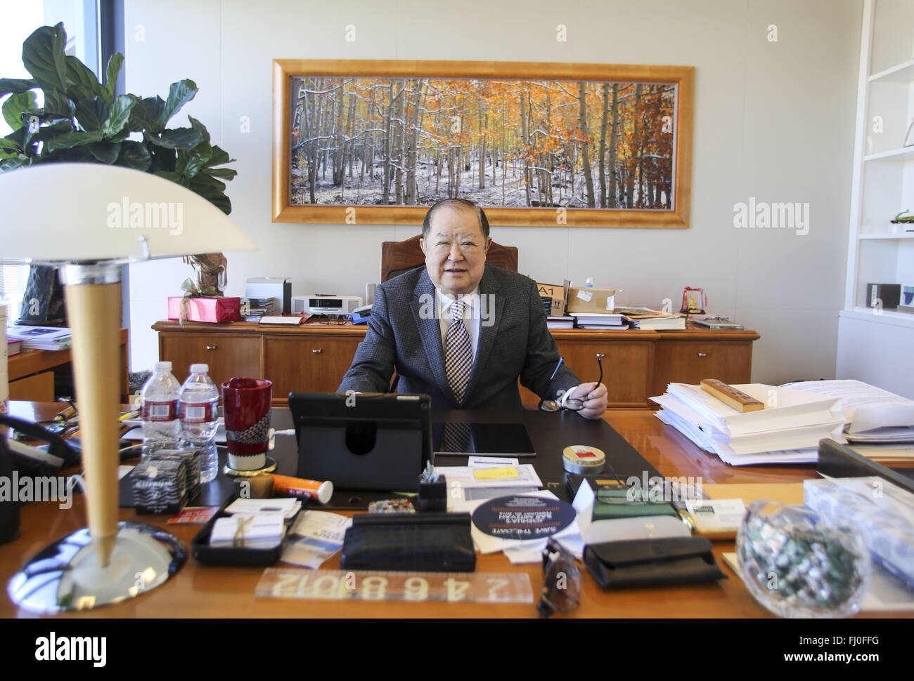 Los Angeles, California, USA. 1st Feb, 2016. Li Yu, Chairman and CEO of ...