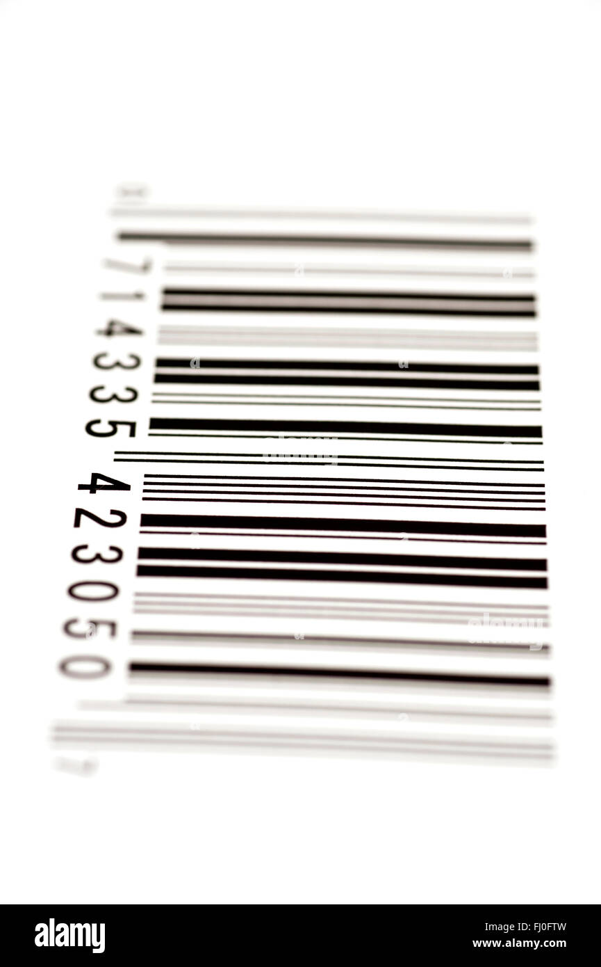 Bar Code From The Side With Shallow Depth of Field Stock Photo - Alamy