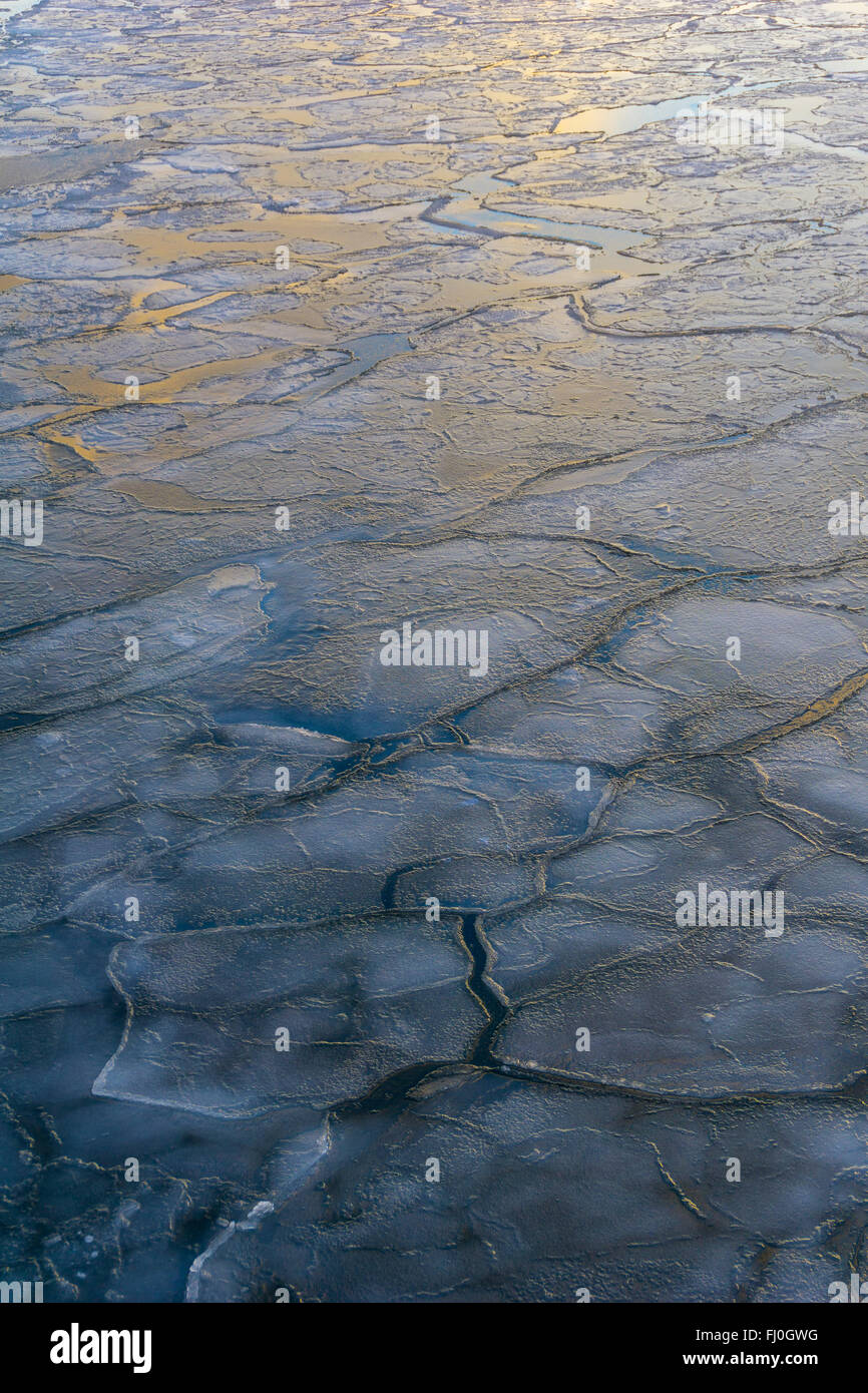Norway, Lofoten Islands, Frozen ocean Stock Photo - Alamy