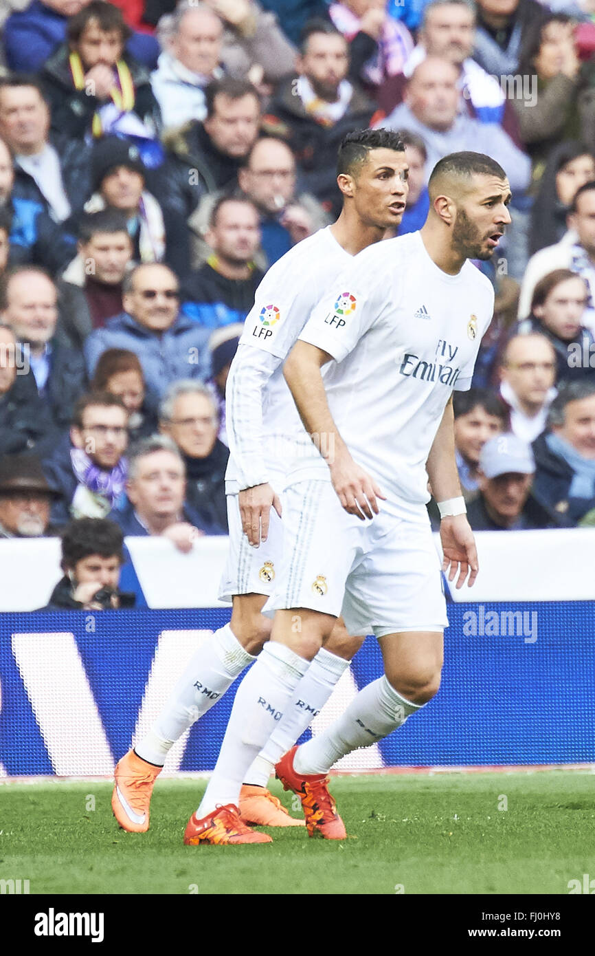 Madrid, Spain. 27th Feb, 2016. Cristiano Ronaldo (forward; Real Madrid ...