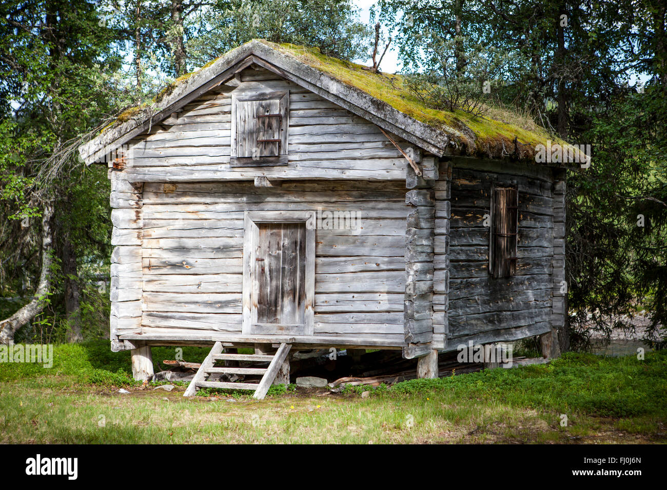 Picture of Sami buildings in Sapmi, Swedish Lapland Stock Photo - Alamy