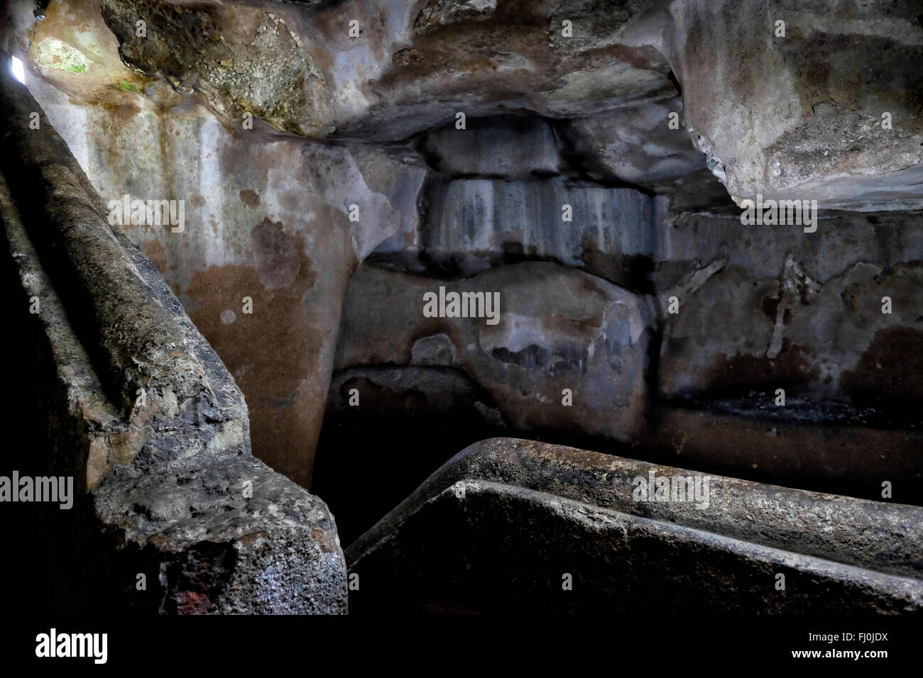 View of the underground cistern inside Queen Helen Coptic Orthodox ...